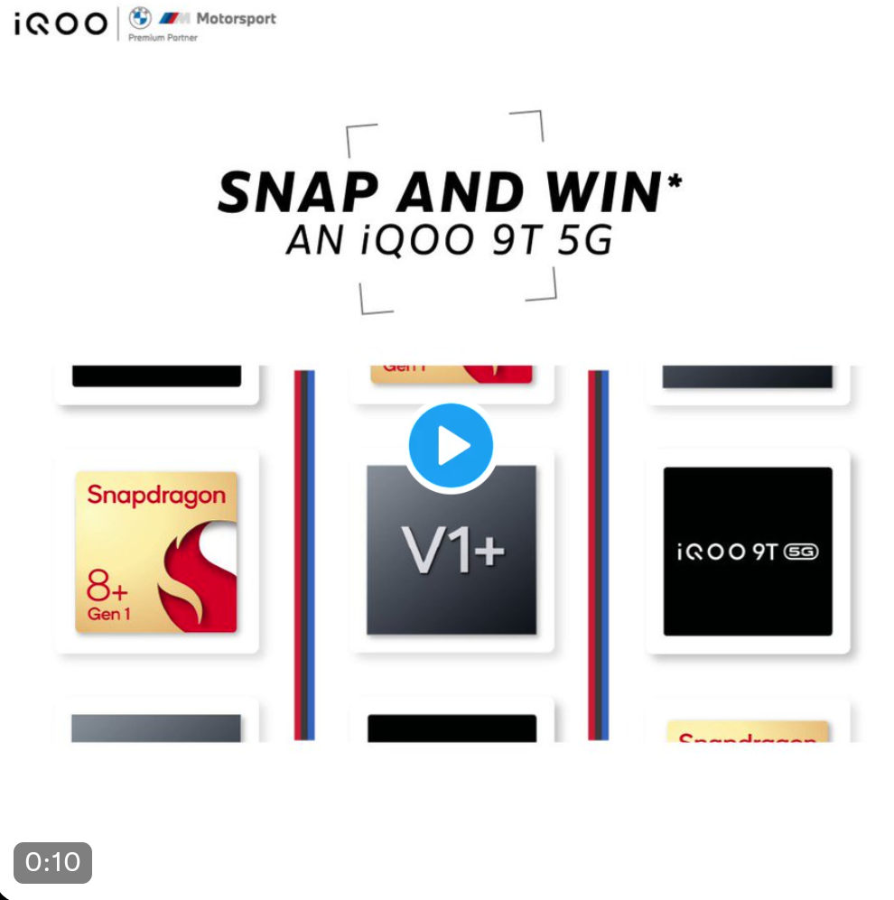 WIN THE ALL NEW iQOO 9T THROUGH iQOO INDIA TWITTER