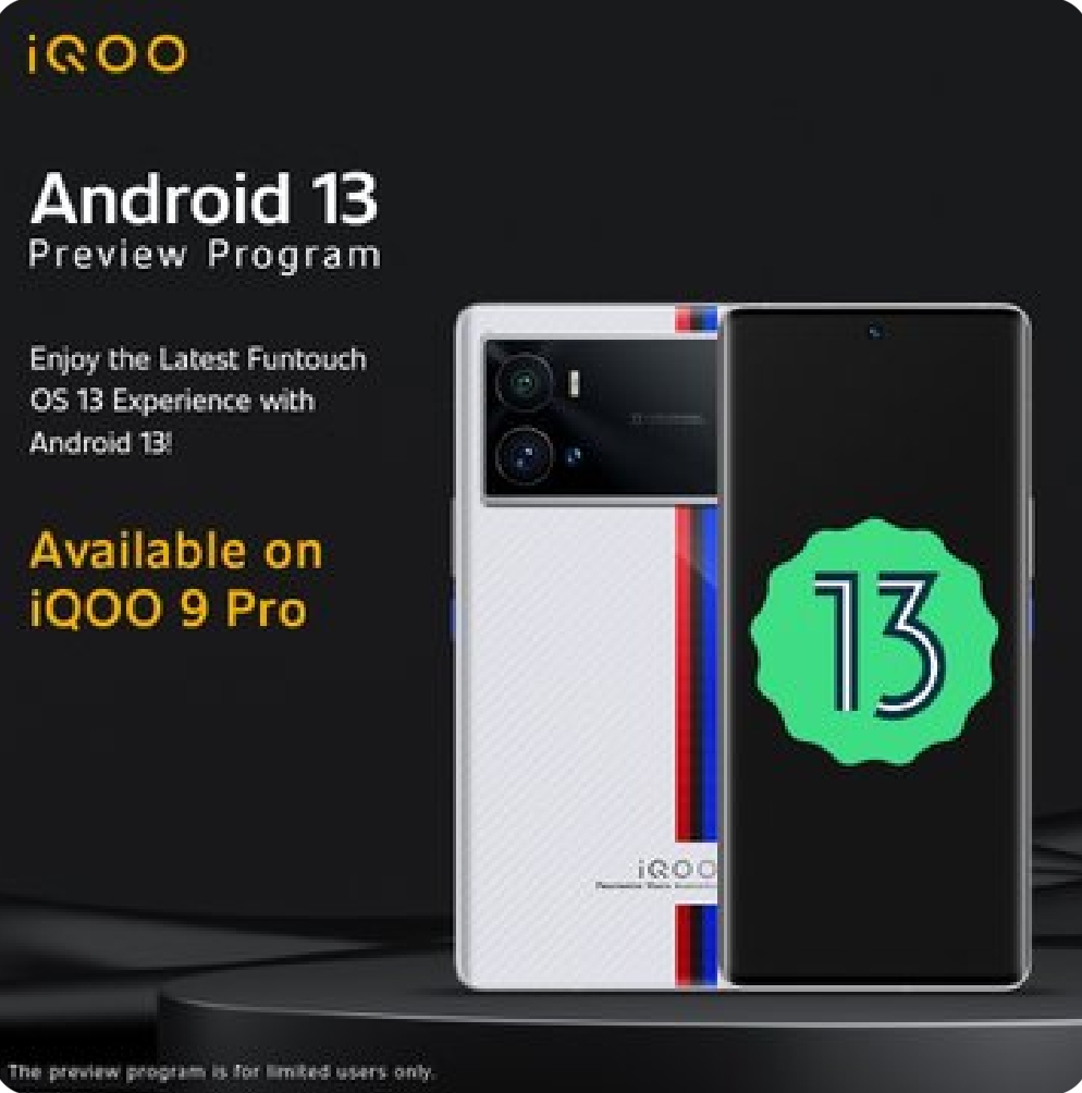 📢 Android 13 Preview Program For iQOO 9 PRO Users👍😍