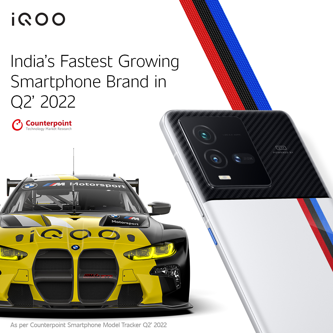 iQOO Becomes the Fastest Growing Brand in India in Q2 2022
