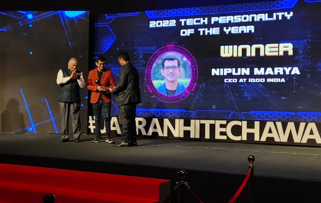 📢 Our CEO Nipun Marya Wins "Tech Personality of the year 2022" Award!😊👍