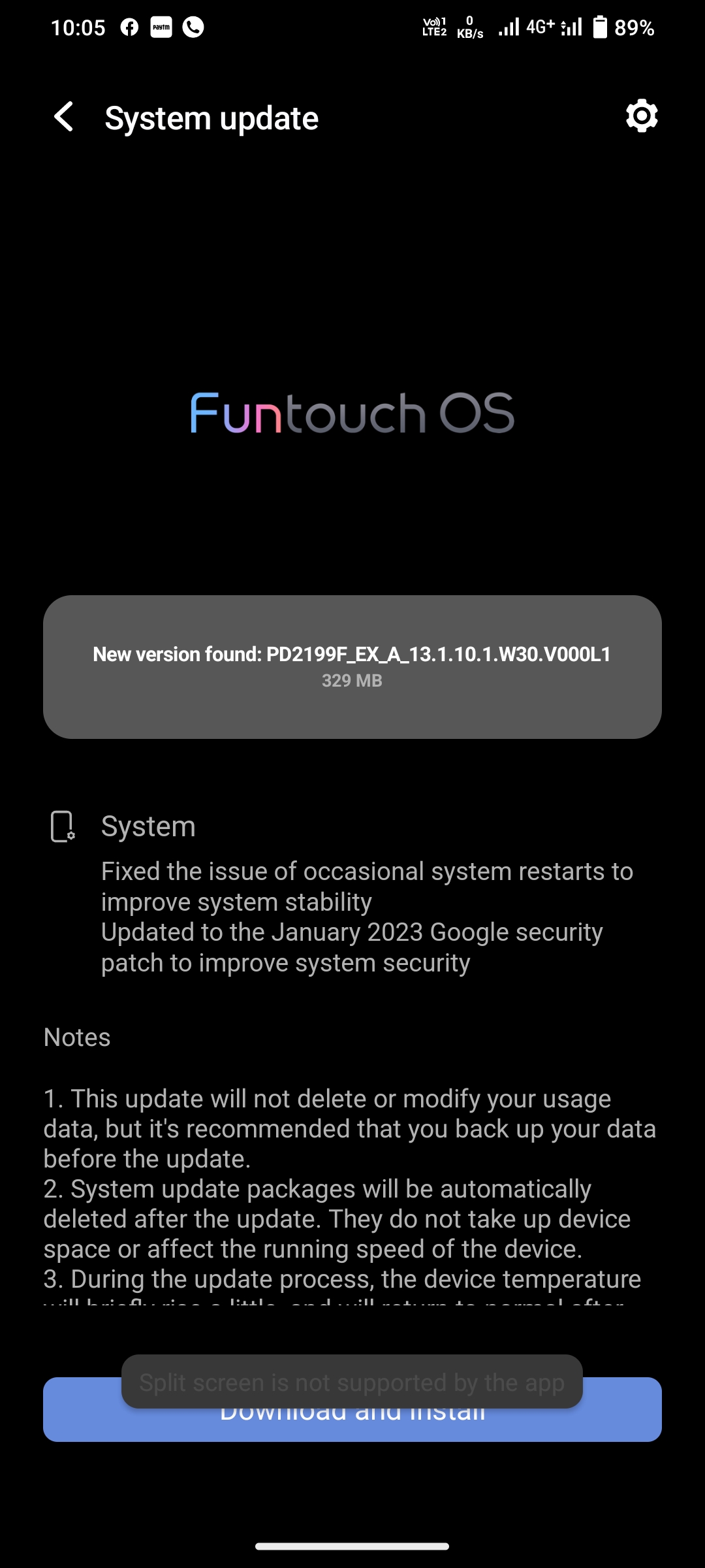 Iqoo Neo 6 latest update karna