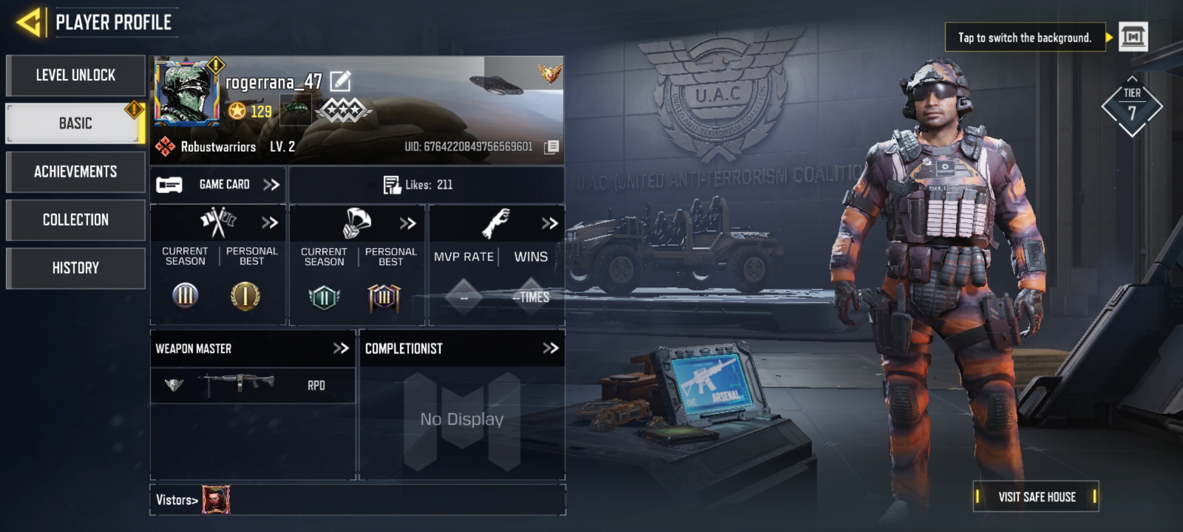 'COD Mobile' past/present season statistics of tech_quantum