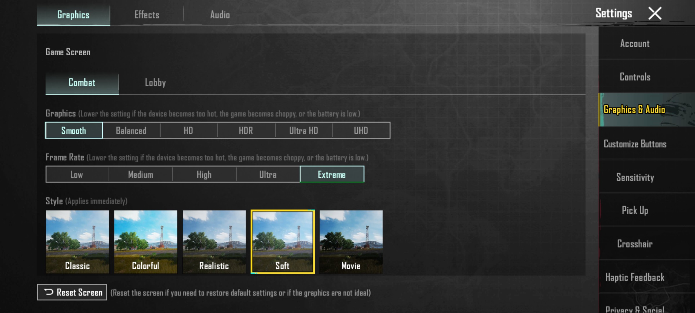Best BGMI Graphics setting to get stable fps