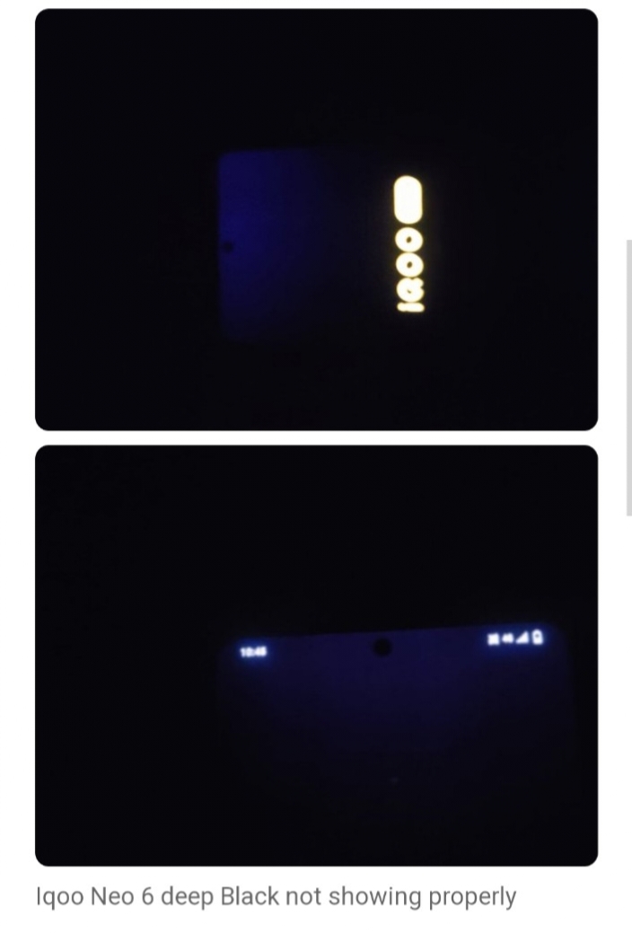 Display uneven lighting in dark