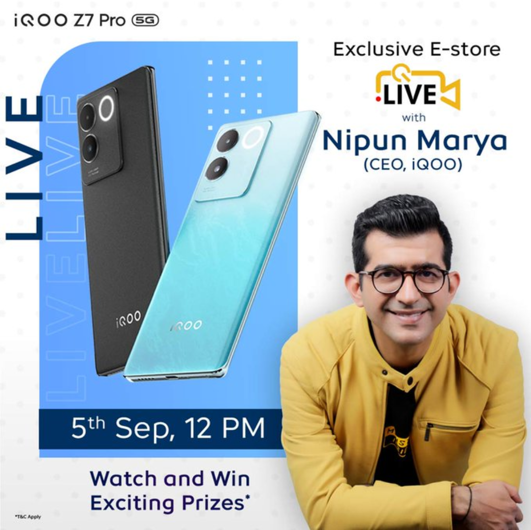 📢 iQOO E-Store Live on Sept 5th 23' at 12 Noon !😍🎉