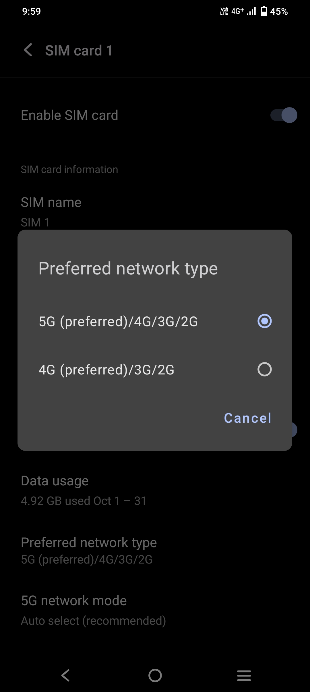 5g problem in IQOO Z6 LITE 5G