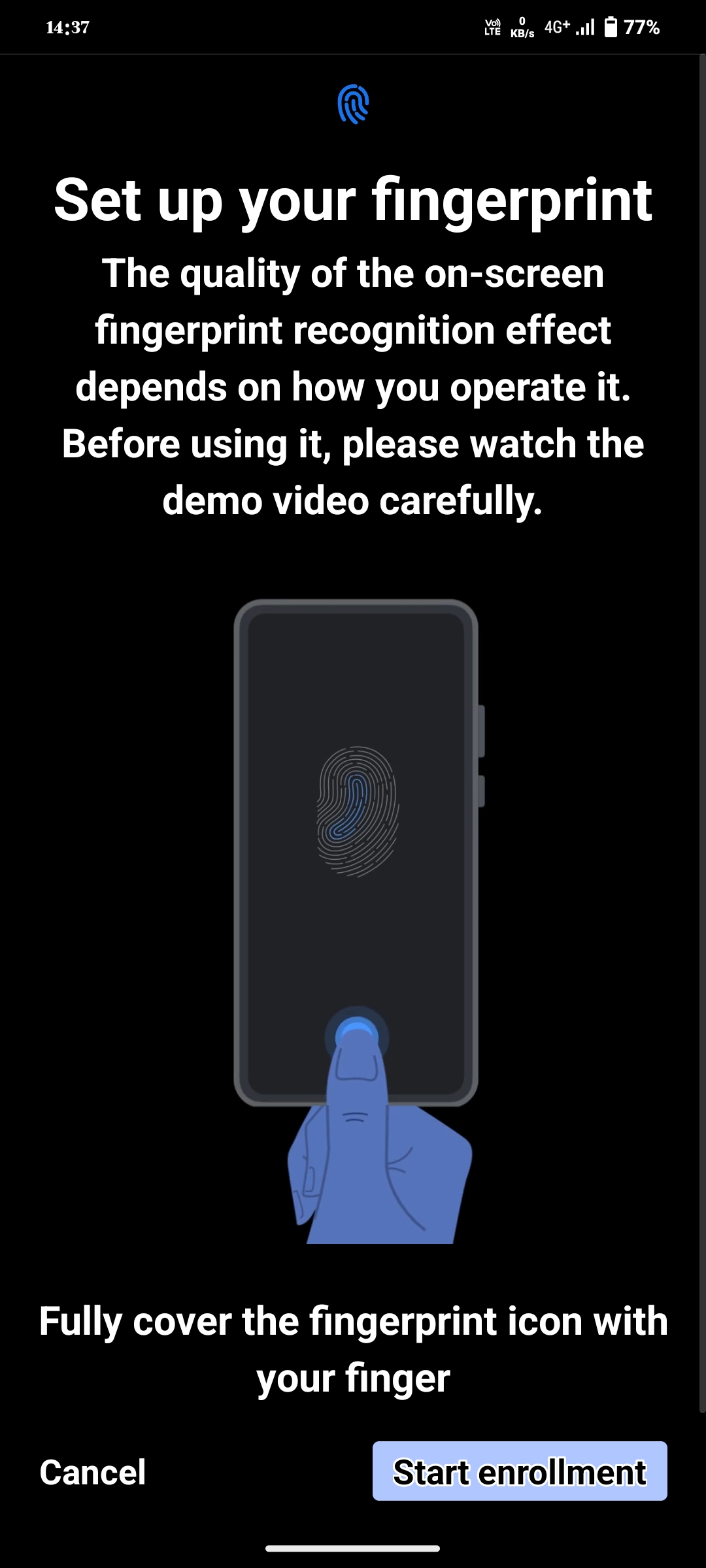 Fingerprint scanner not working