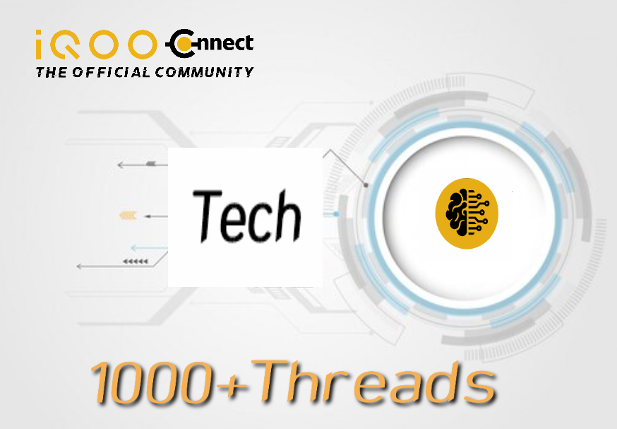 👉 Completed 1000+ Threads In Tech Section 🎉👍!