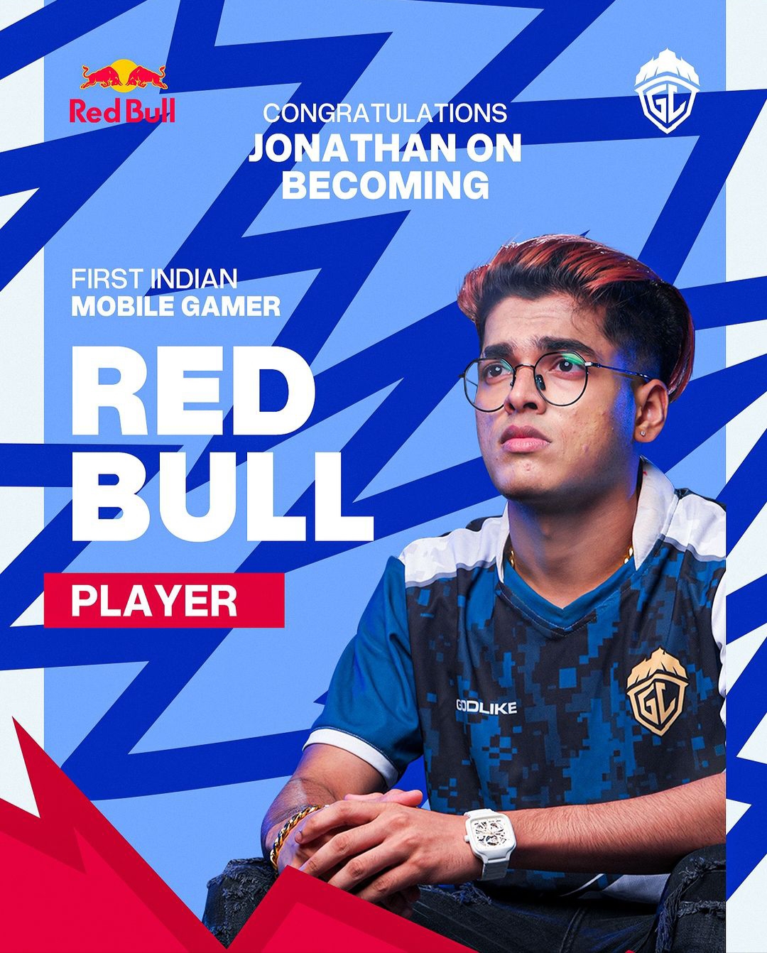 Jonathan Join Red bull as First Mobile Gamer