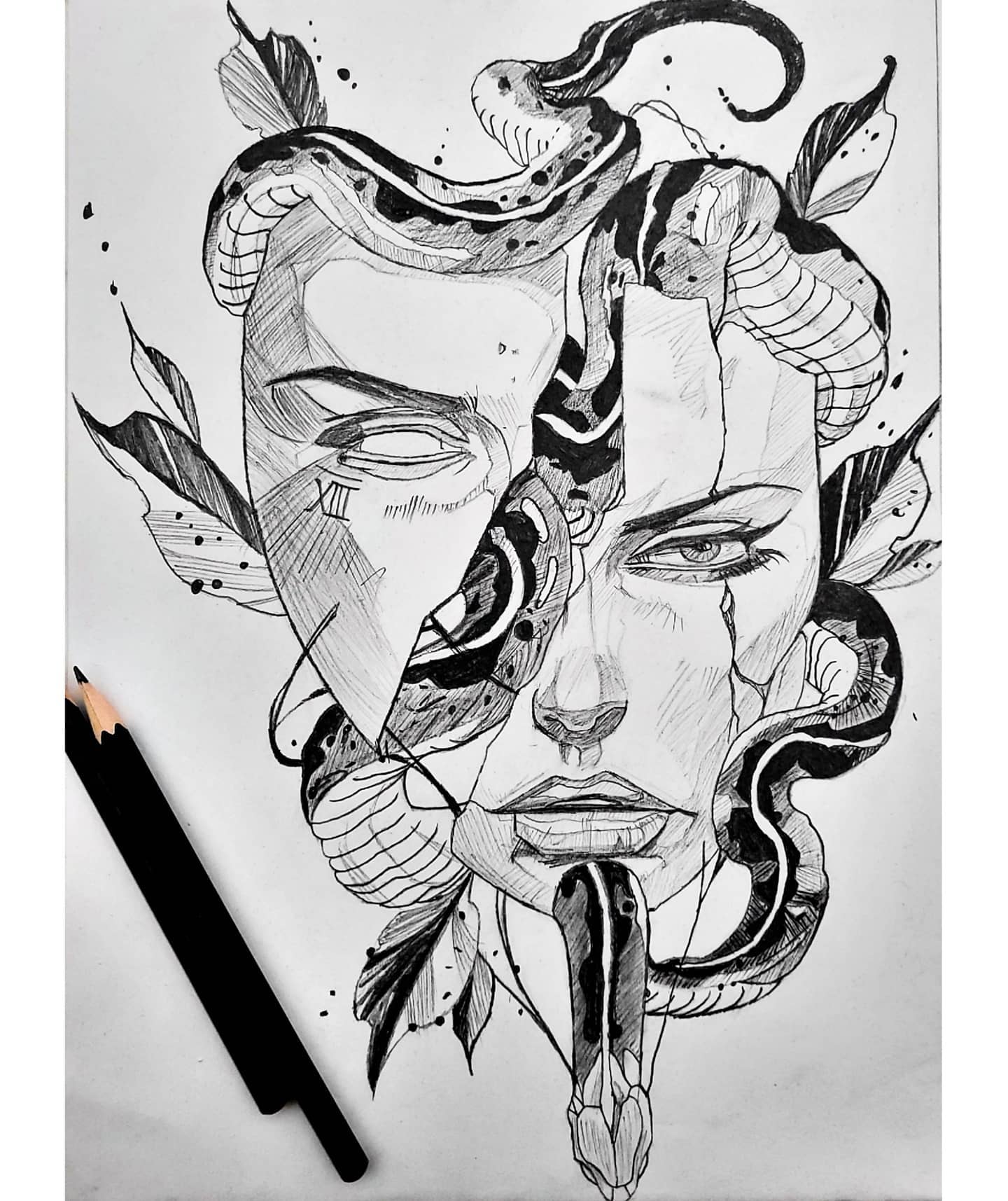 The snake lady | Abstract