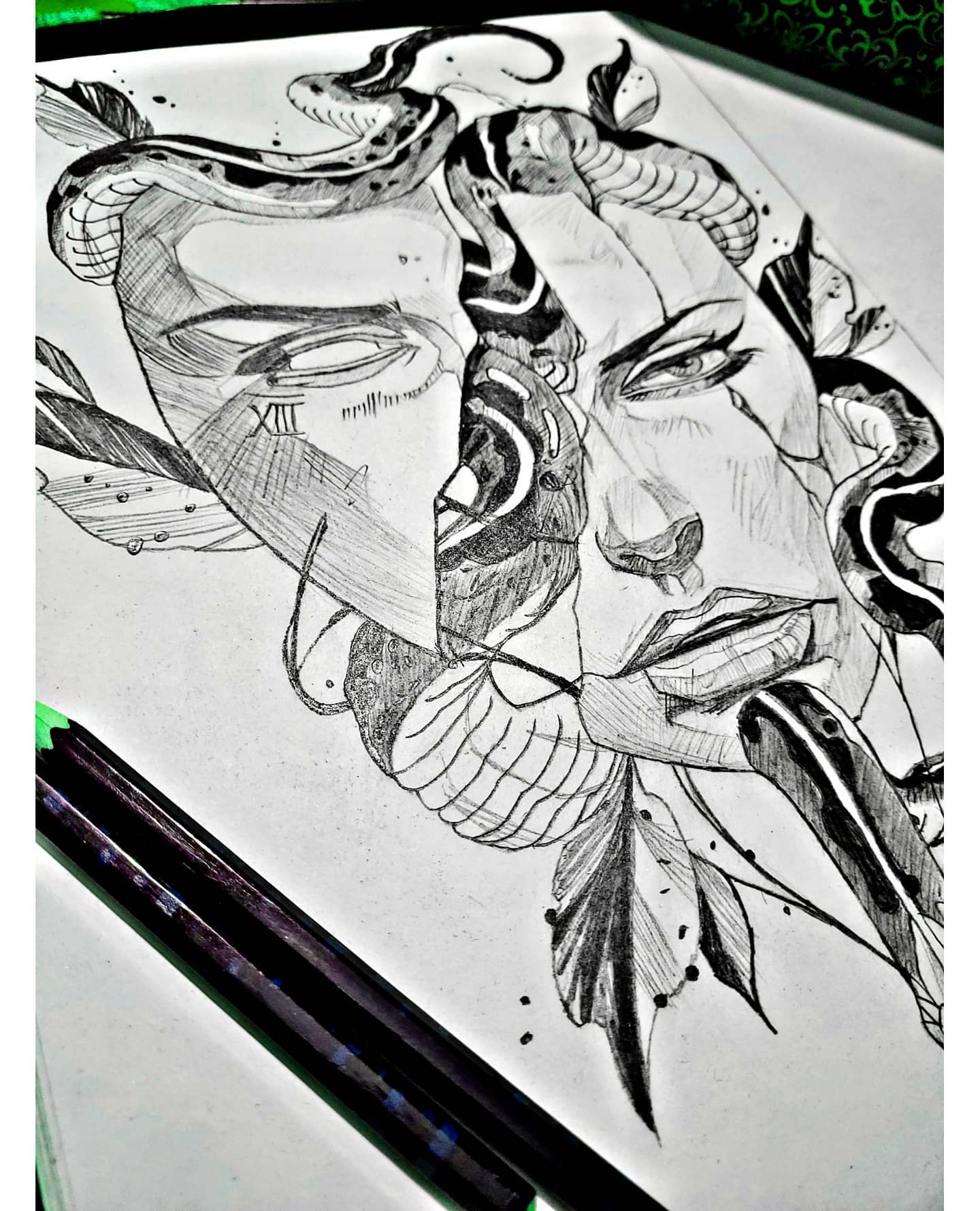 The snake lady | Abstract