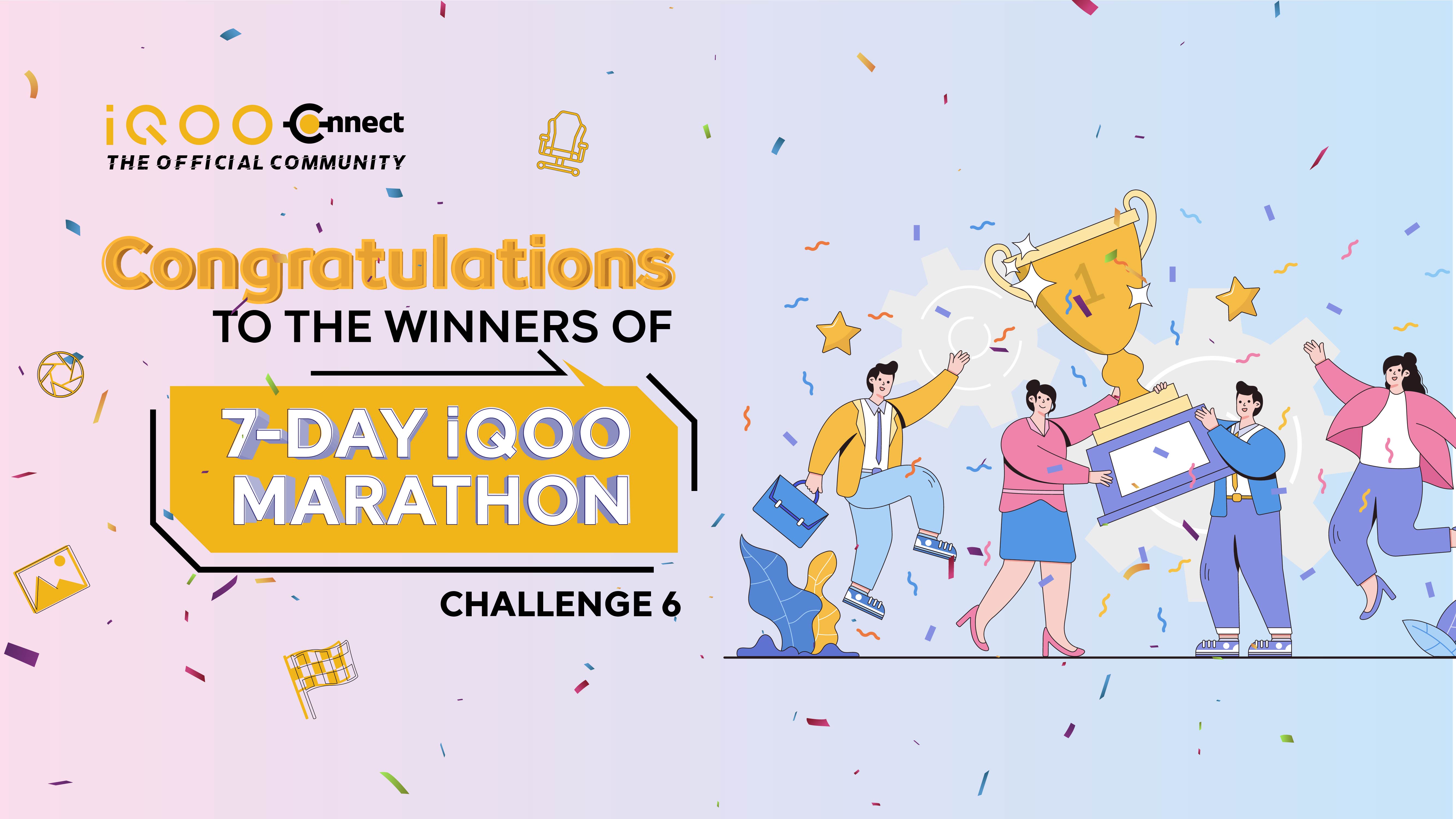 Congratulations to the Winners of 7-Day iQOO Marathon | Challenge 6