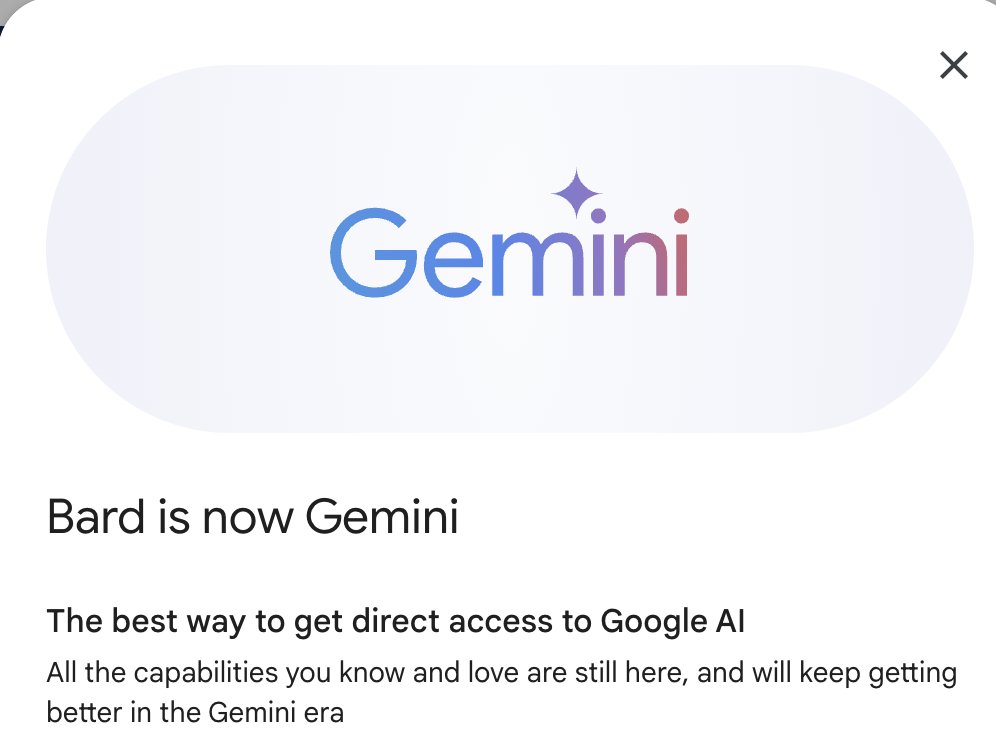 Bard is now Gemini