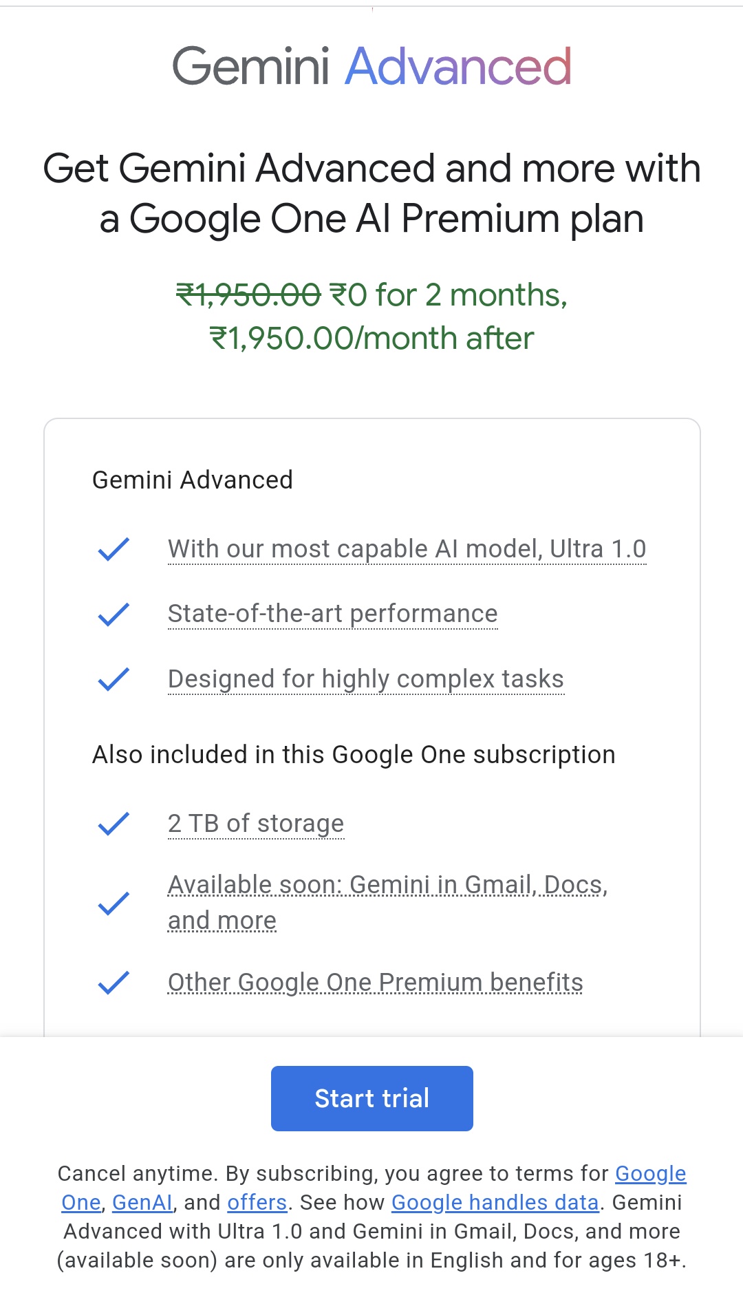 Gemini Advanced