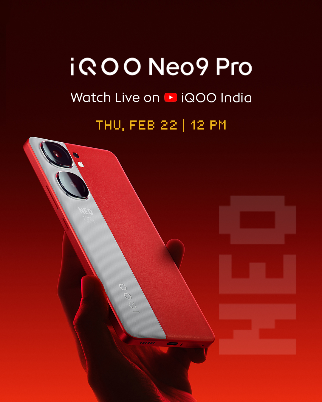iQOO Neo 9 Pro FEB 22 launch Event