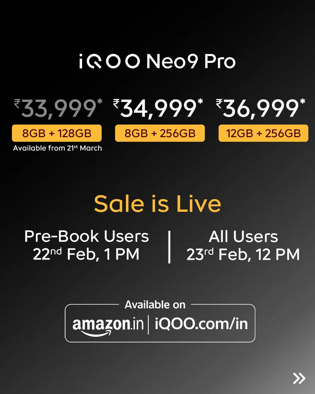 iQOO Neo 9 Pro SALE is LIVE now 🥳 II Offers