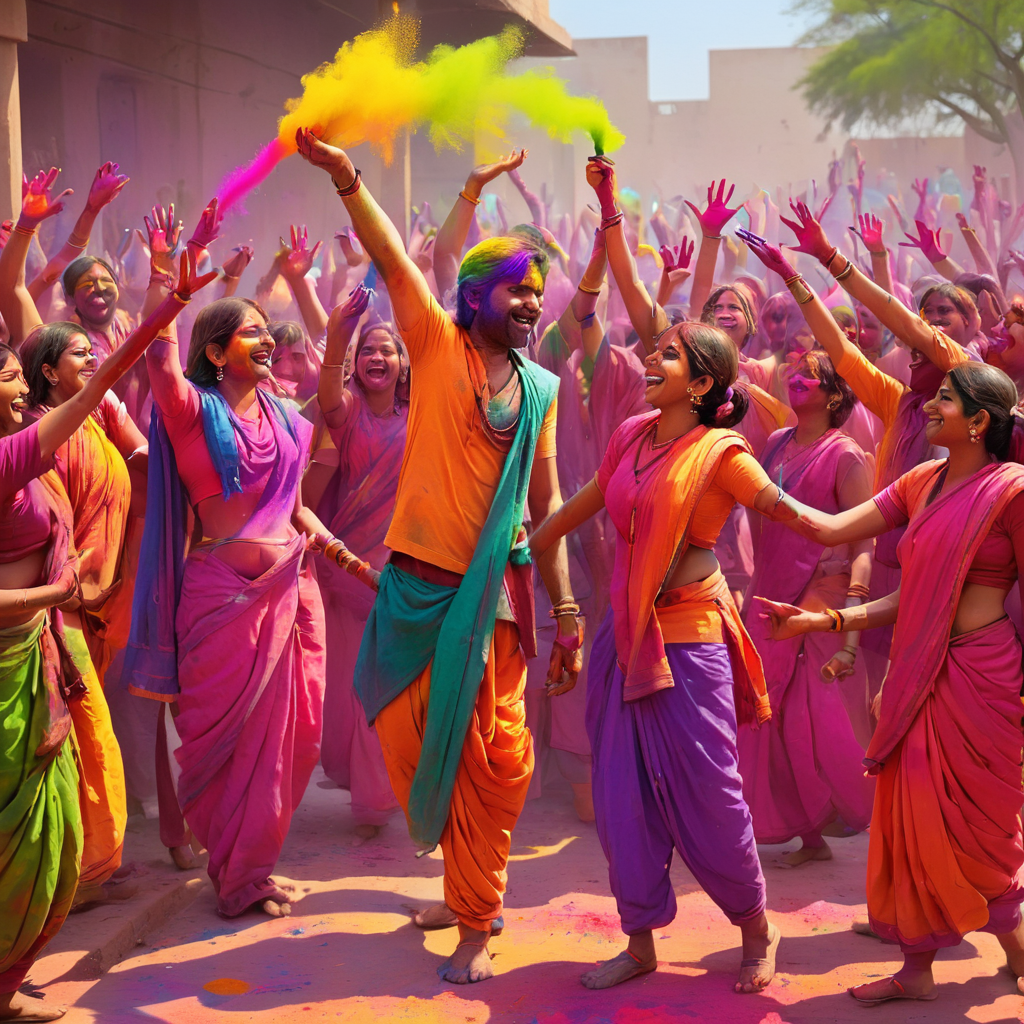 Happy holi ! A celebration of colors and Spring ..... /A splash of ...