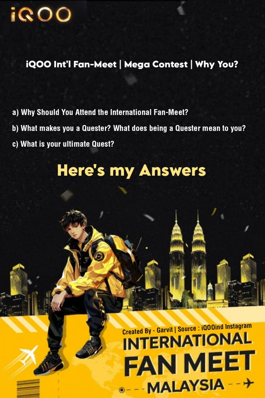 #iQOOInternationalFanMeet | My Entry