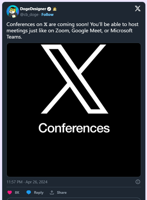 Elon Musk's Twitter Ventures into Video Conferencing!!