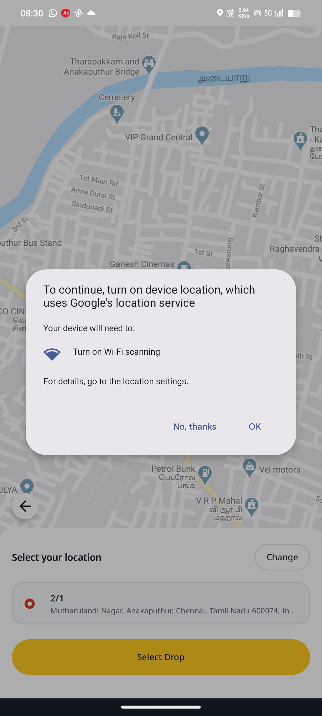 Location Popup even when the location is Enable