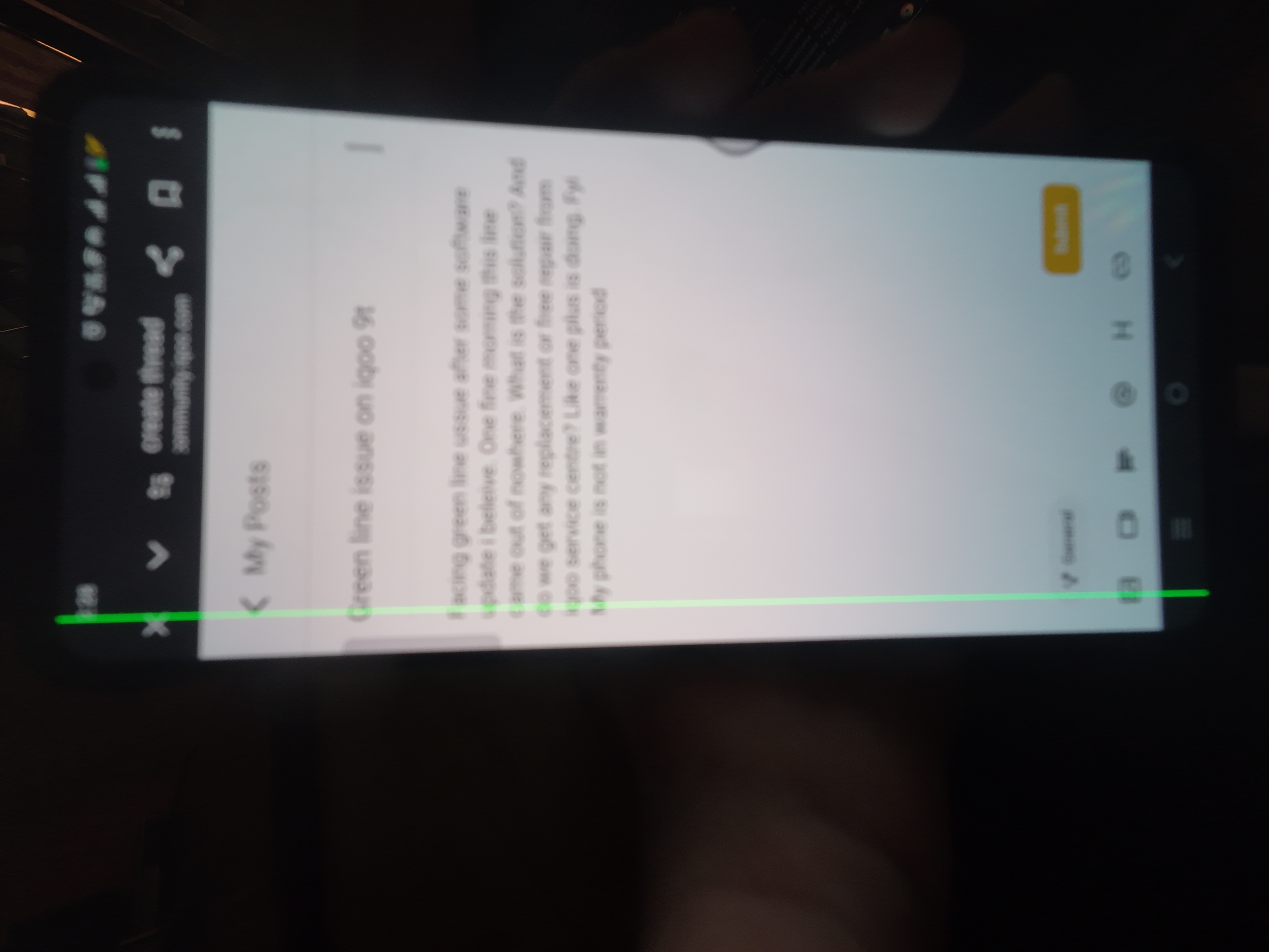 Green line issue on iqoo 9t