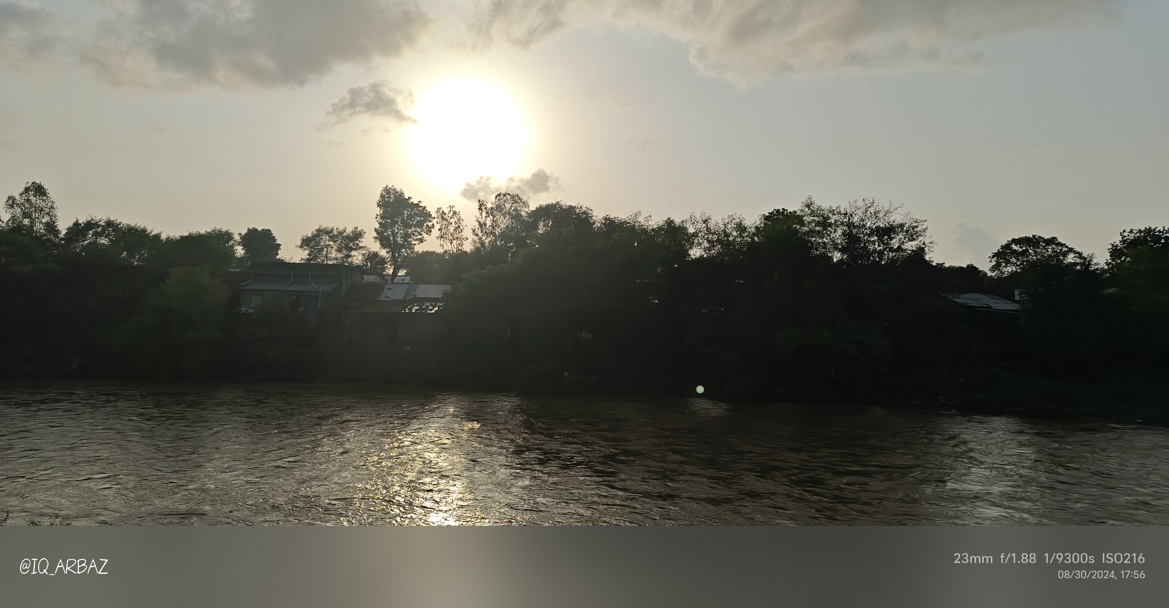 evening time sun shining