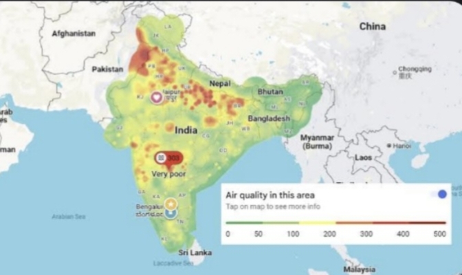 Google Maps introduces real-time AQI monitoring in over 100 countries