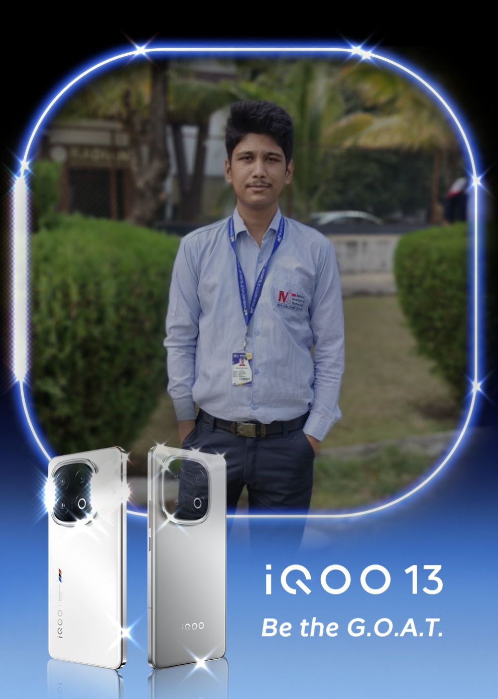 "I'm all set for the #iQOO13 Launch - #BeTheGOAT".