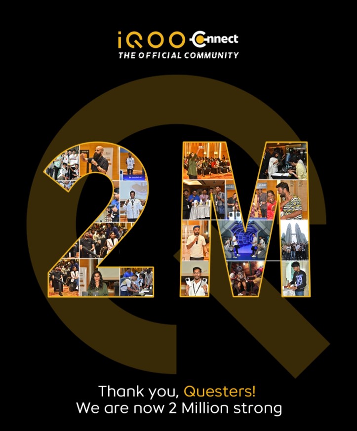 Celebrating 2 Million iQOO Community Questers ☺️☺️🔥