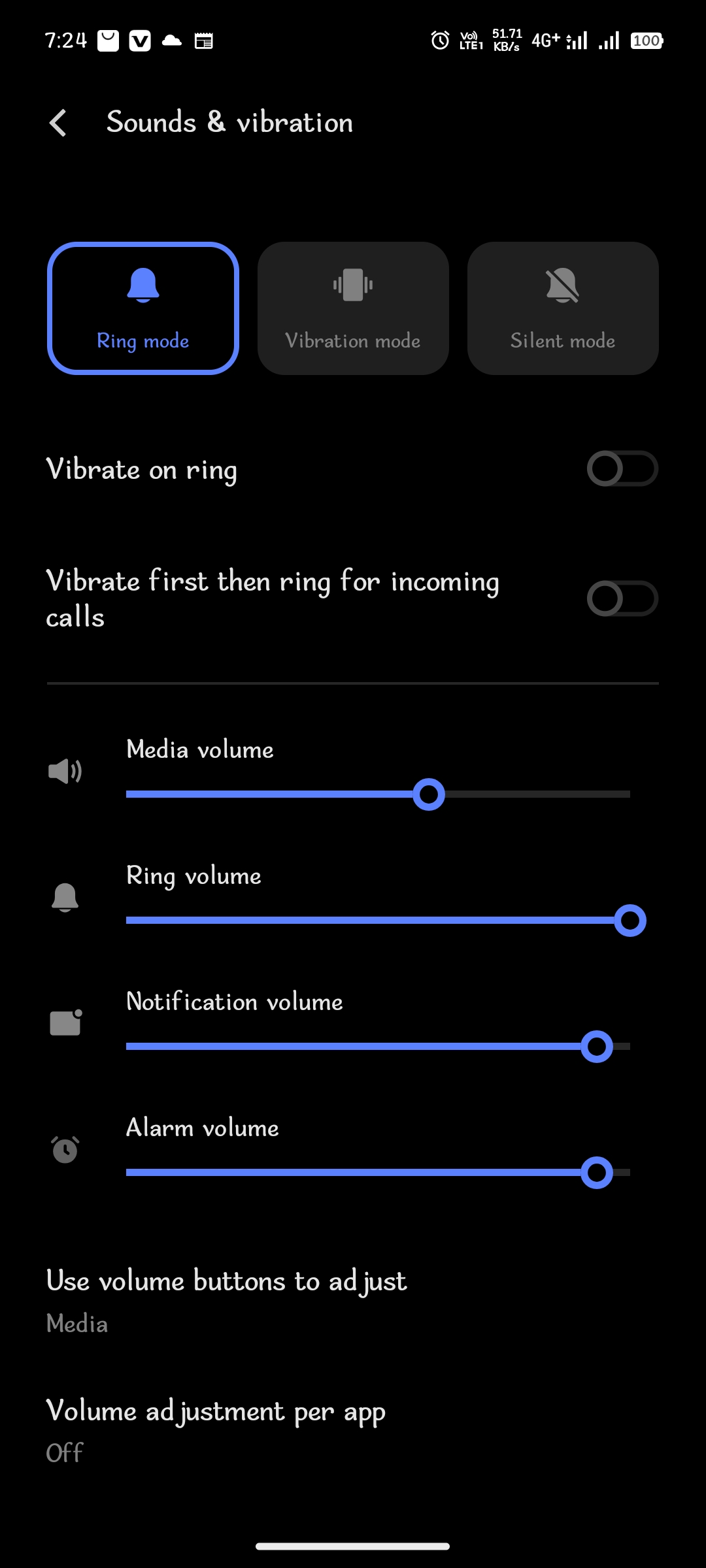 Incoming call vibration