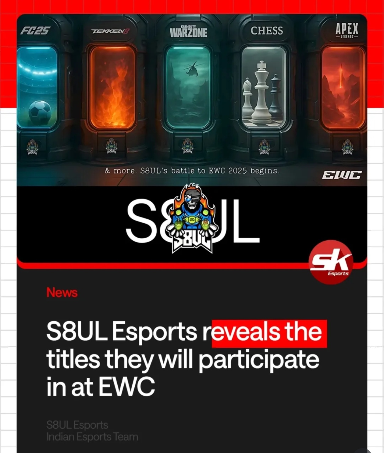 S8uL Announcement 🚀 | Esports World Cup | Riyadh 🔥