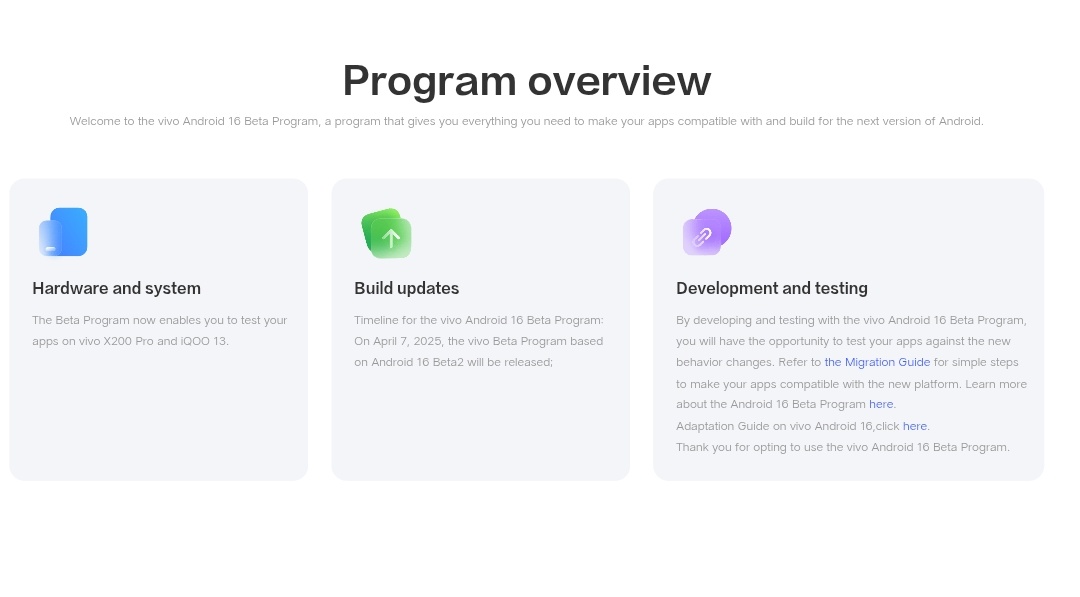 Android 16 - iQOO Developer Preview Program is Live