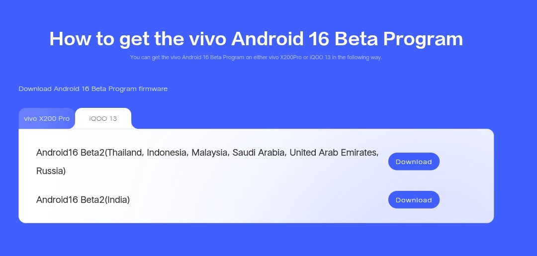 Android 16 - iQOO Developer Preview Program is Live