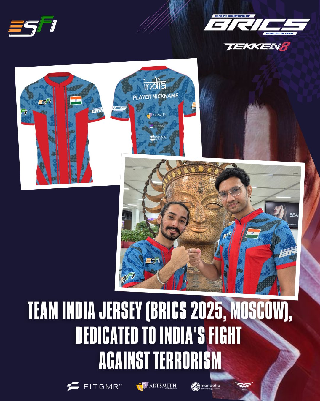 ESFI reveals Team India Jersey For BRICS 2025, Honors India’s Operation Sindoor