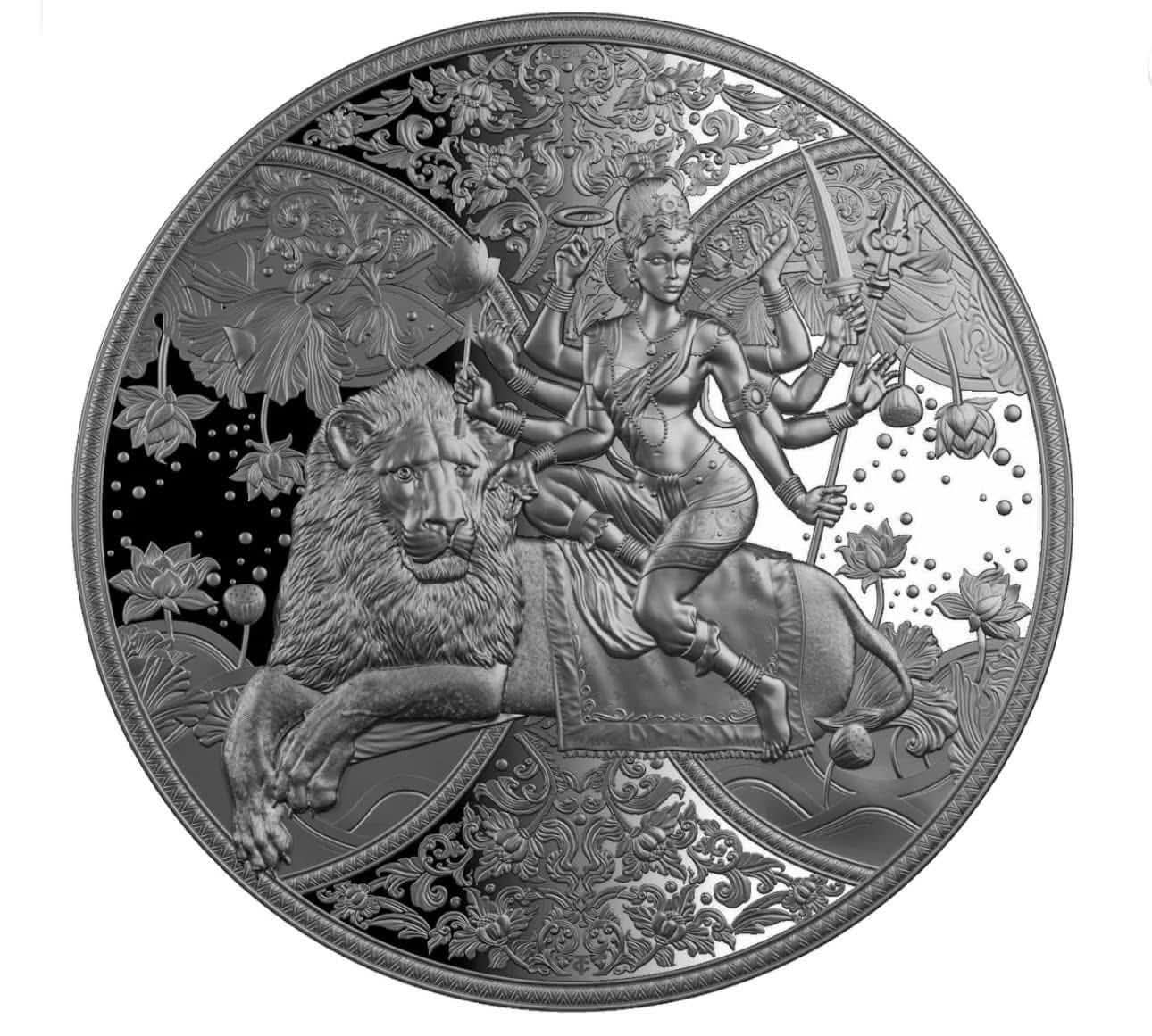 Durga 2023 – 3D High Relief Silver Coin Cameroon 2000 Francs CFA