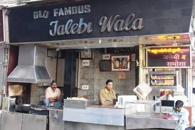 Old Famous Jalebi Wala is a legendary sweet shop in Chandni Chowk, Delhi,