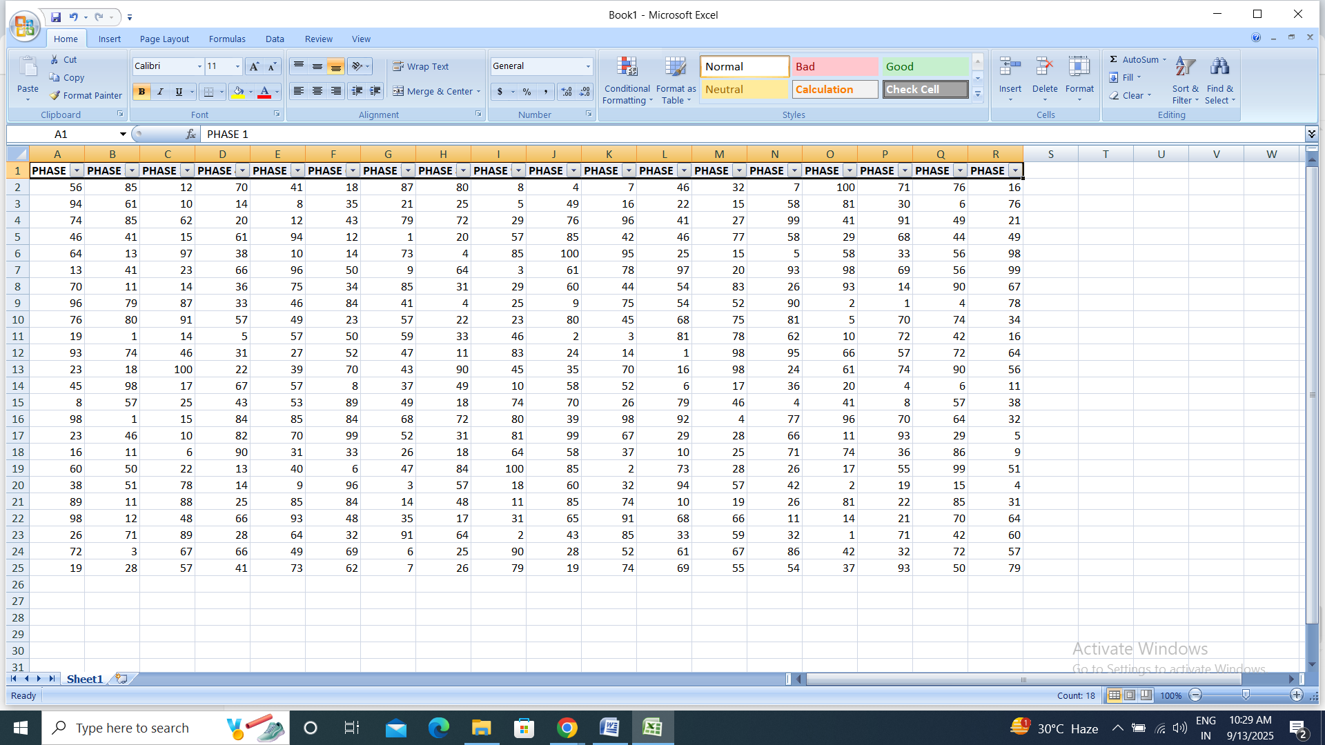 ⚡ Excel Shortcut Tip – Ctrl + Shift + L