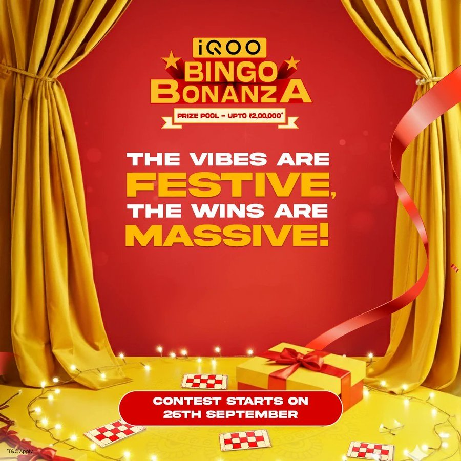🎯 iQOO Bingo Bonanza: Win Up to ₹2,00,000 This Festive Season! 🚀