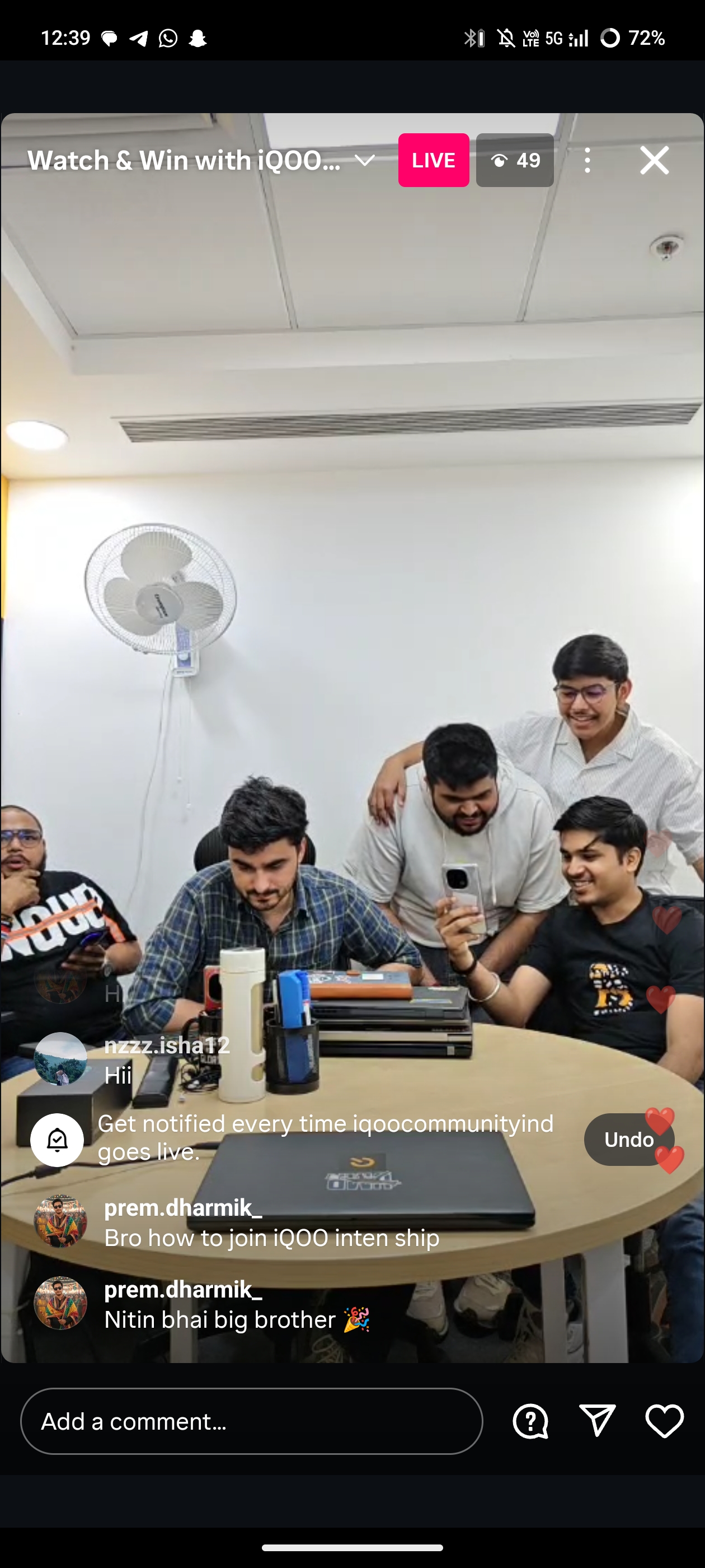 IQOO community meet online special moment