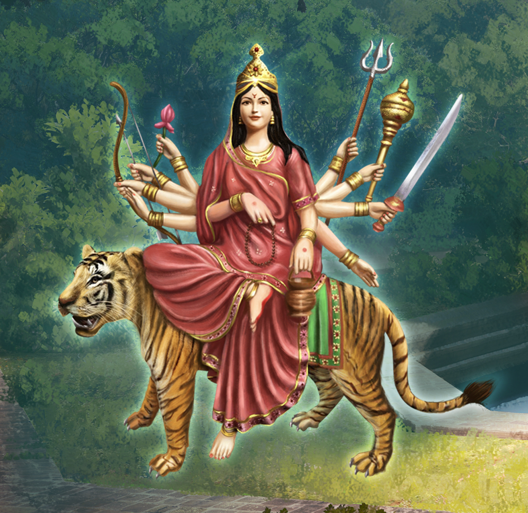 🪔 Day 3 of Navratri – Dedicated to Maa Chandraghanta 🌙🔔