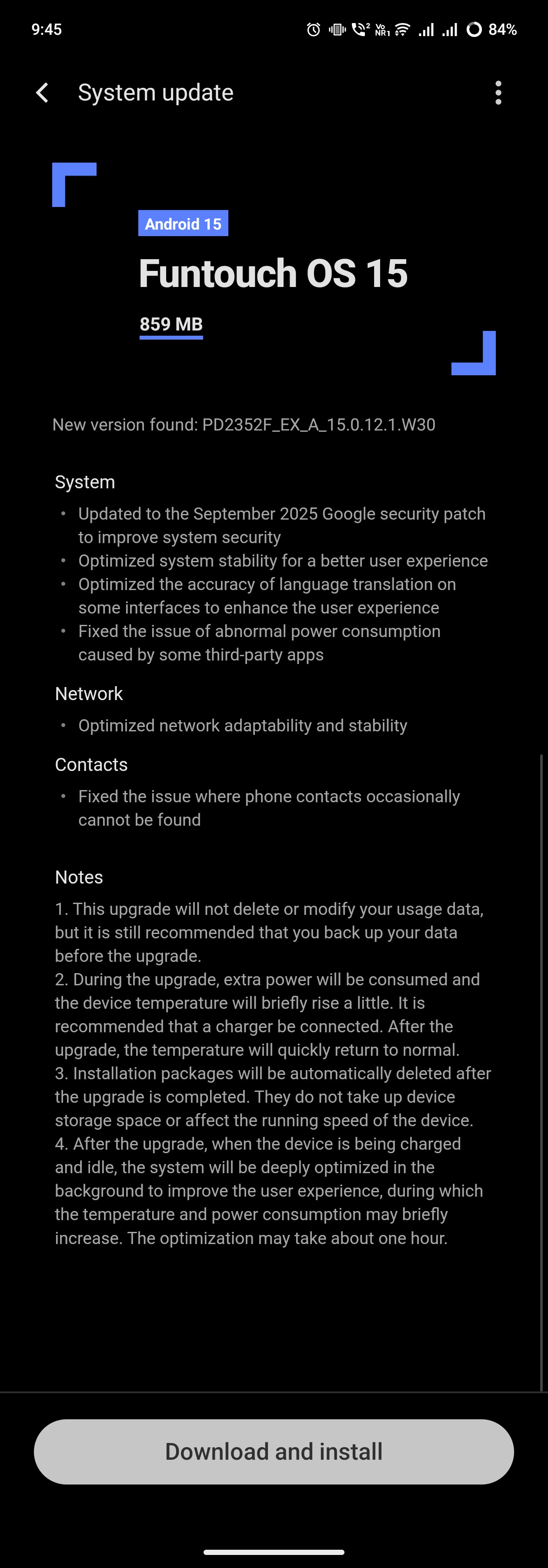iQOO Neo 10R - Funtouch OS 15 Update (PD2352F_EX_A_15.0.12.1.W30)