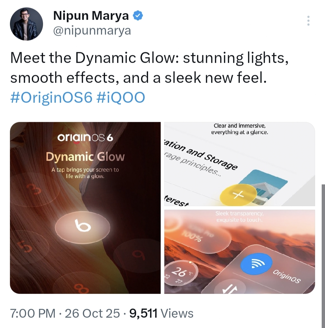 iQOO 15 Teased to Launch in India in November;to Come With Dynamic Glow UI