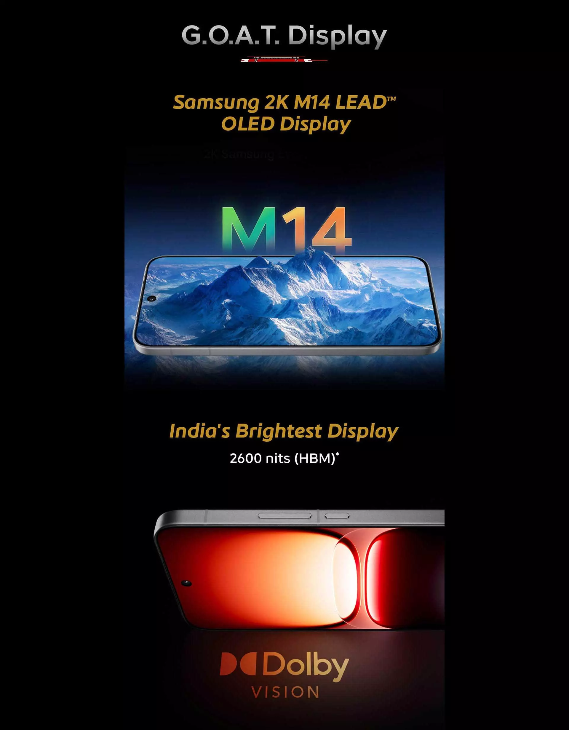 iQOO 15's G.O.A.T. display: All-new 2K M14 LEAD OLED screen