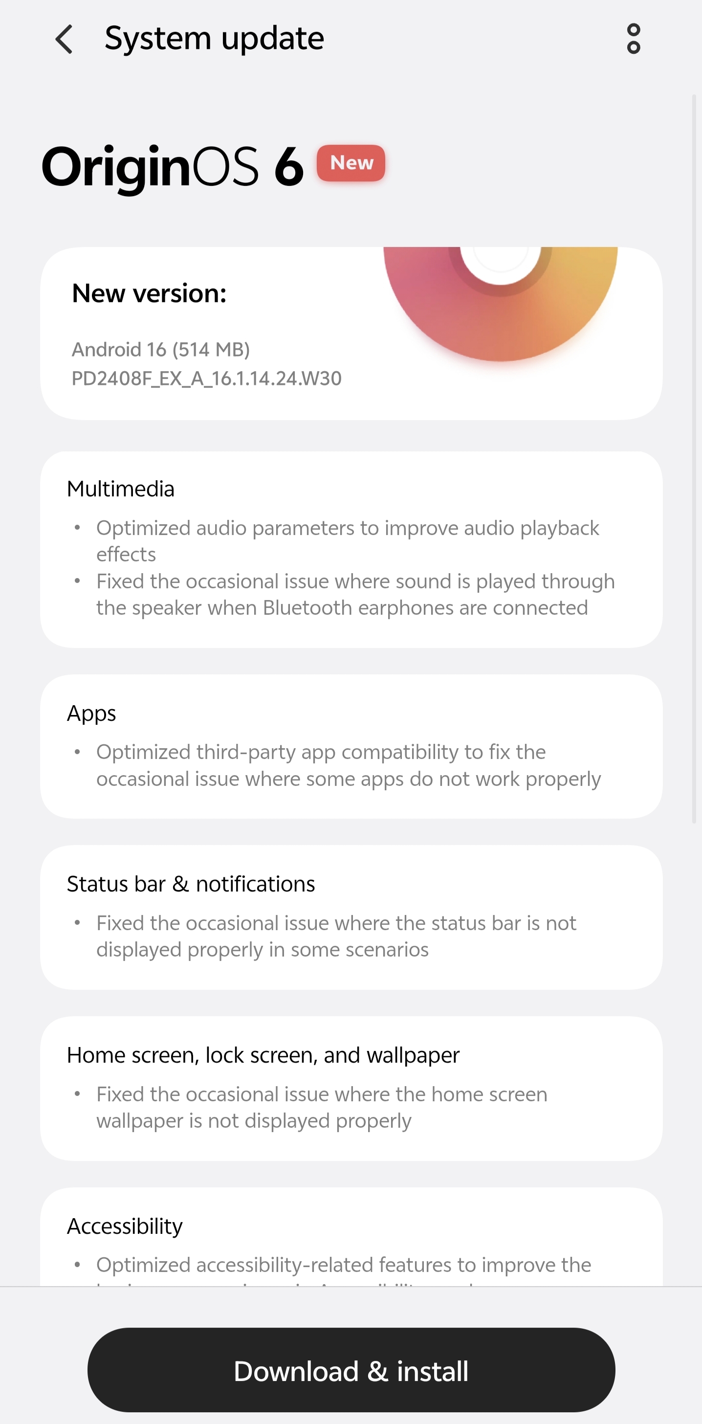 New Version Detected for IQOO 13