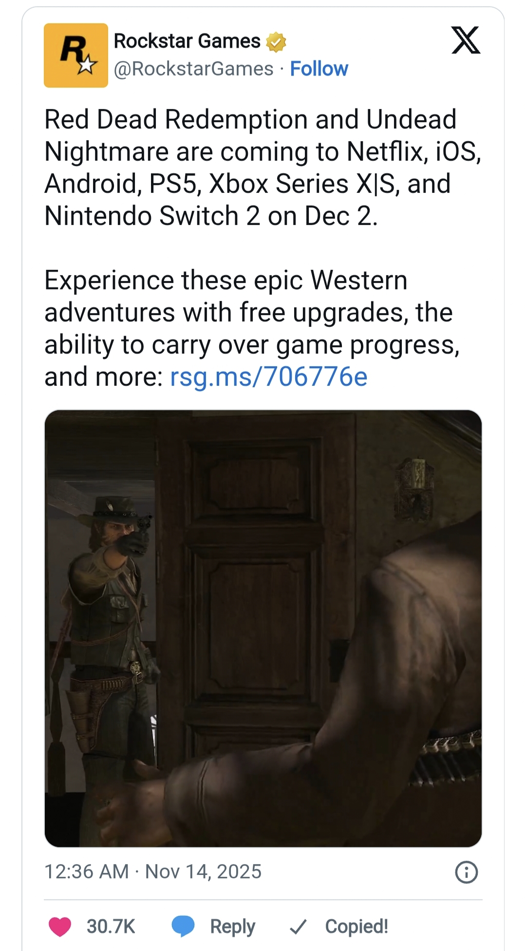 Red Dead Redemption Announced for Current Gen Platforms