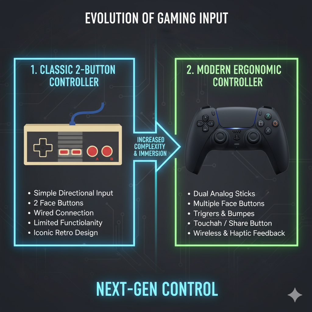 🎮 Gaming Then vs Now | Part-3 From Joysticks to Adaptive Triggers