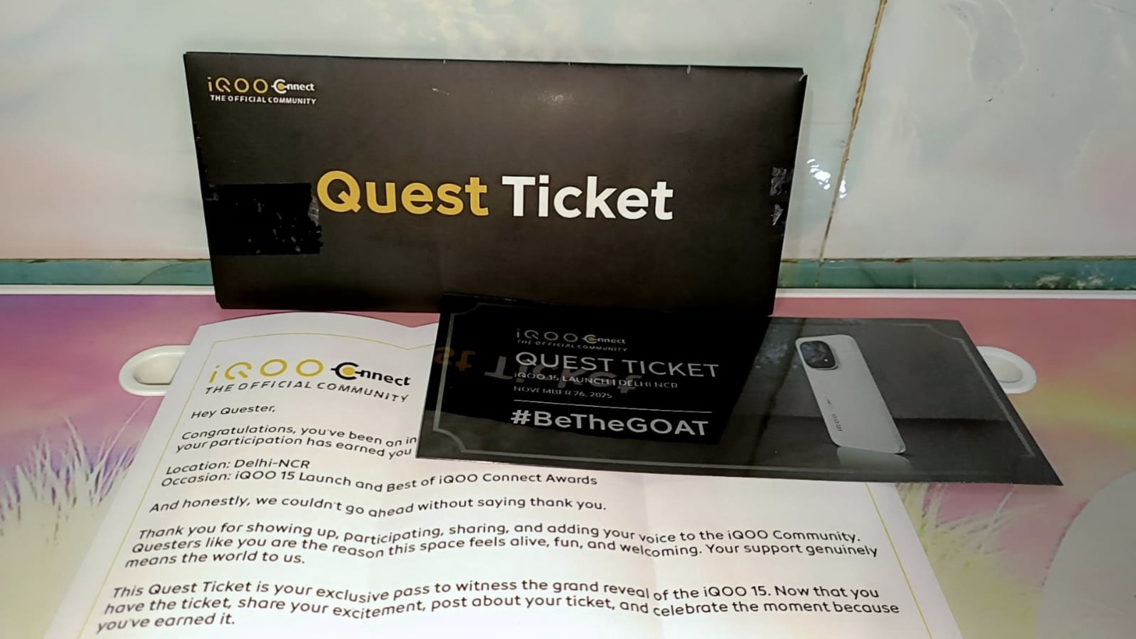 Official Quest Ticket in Hand — Grateful & Excited! 💛