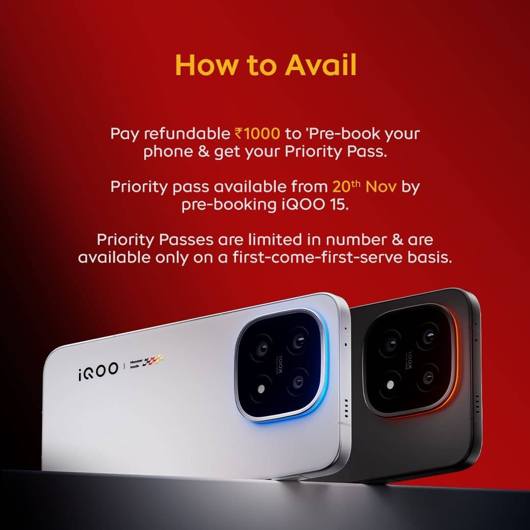 iQOO 15 Pre-Booking Begins with Perks & 12Months Extended warranty ...