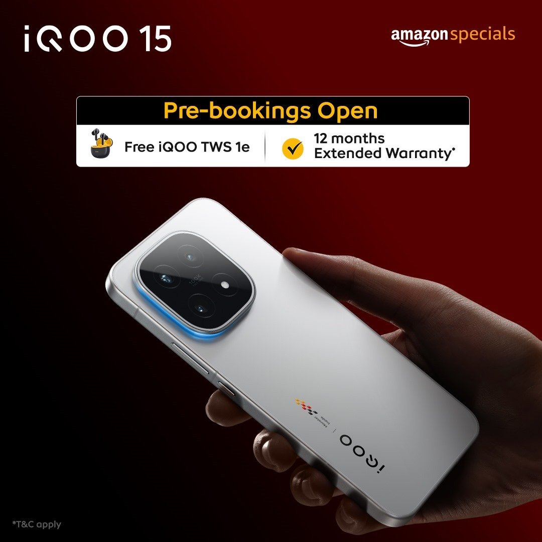iQOO 15 India Pre-Bookings Begin:Priority Pass, FreeTWS Offer and Warranty more