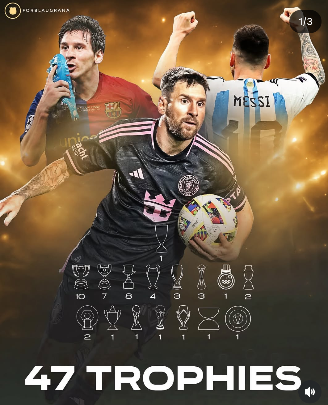 Lionel Messi reaches record 47 career trophies, lifts MLS Eastern ...